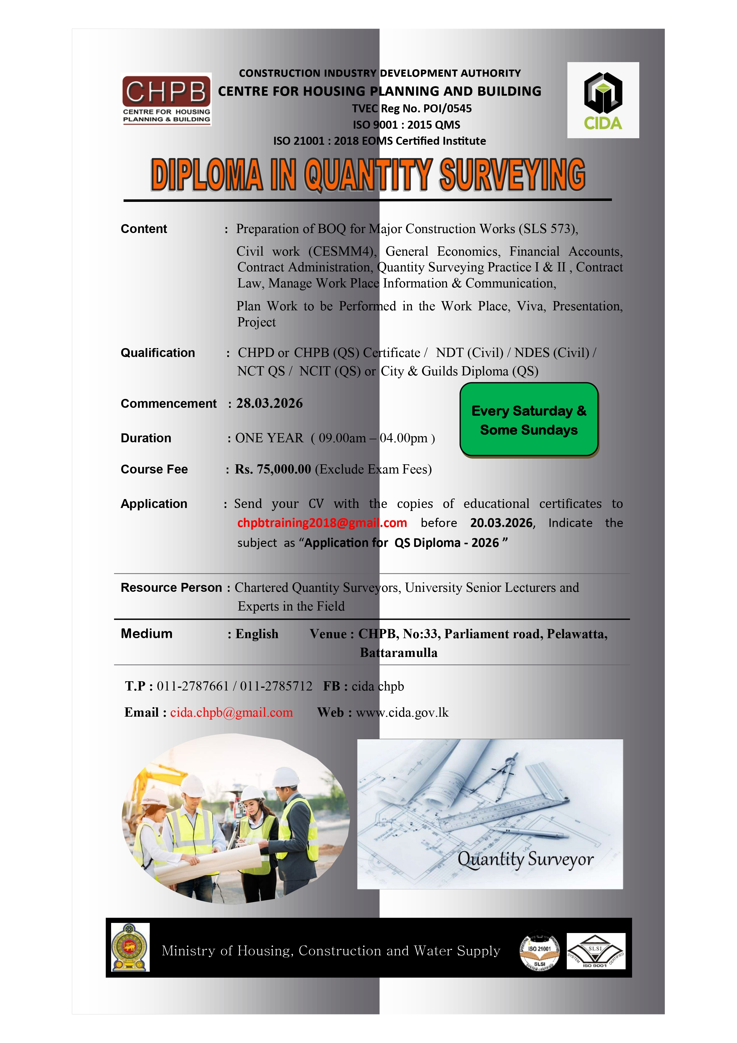 CCD Program : Construction Industry Development Authority