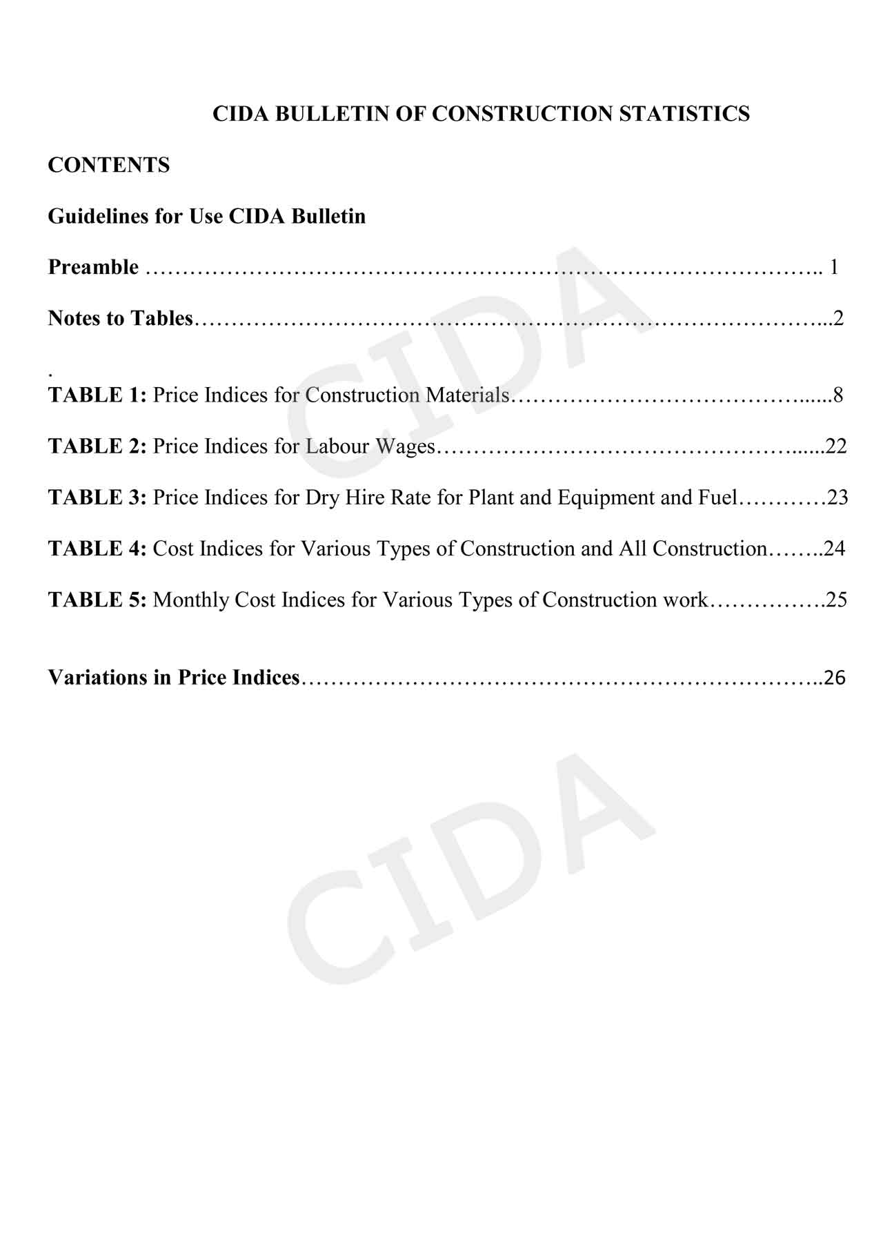 CONSTRUCTION STATISTICS - OCTOBER